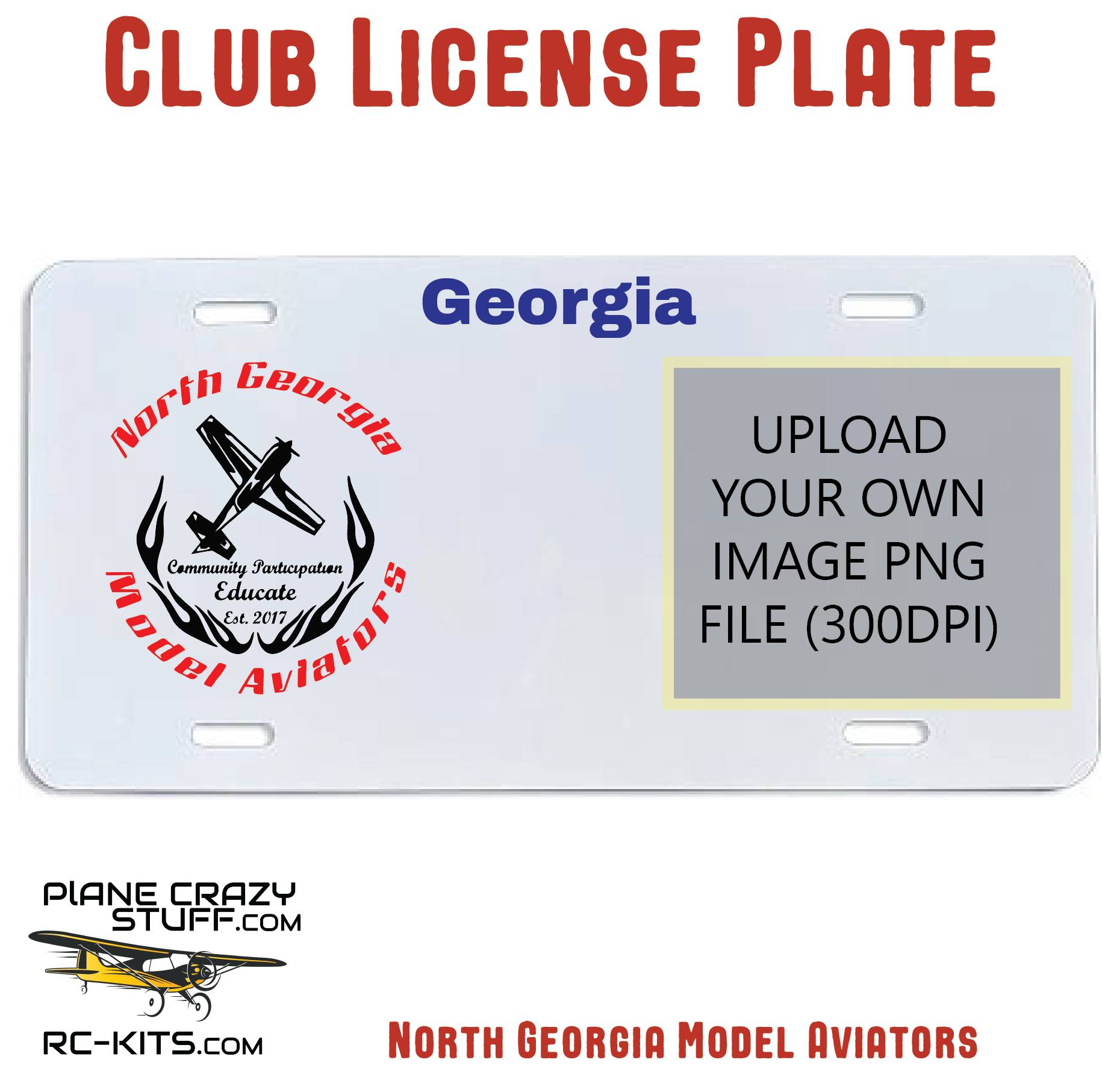 North Georgia Model Aviators License Plate - We make flying fun!!!