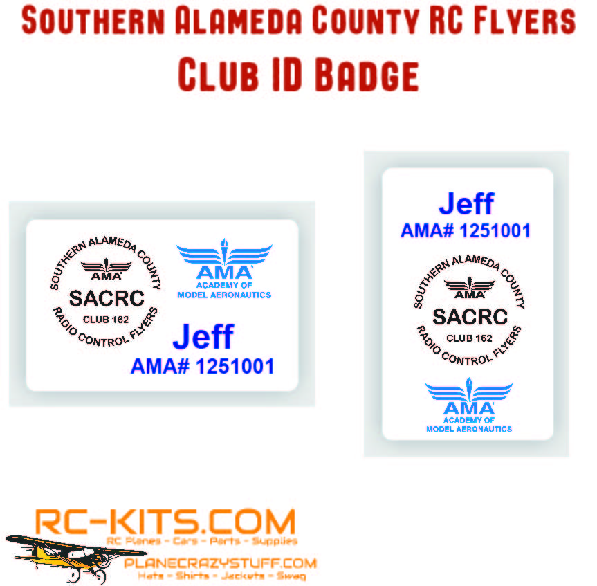Southern Alameda County RC Flyers Badge - We make flying fun!!!