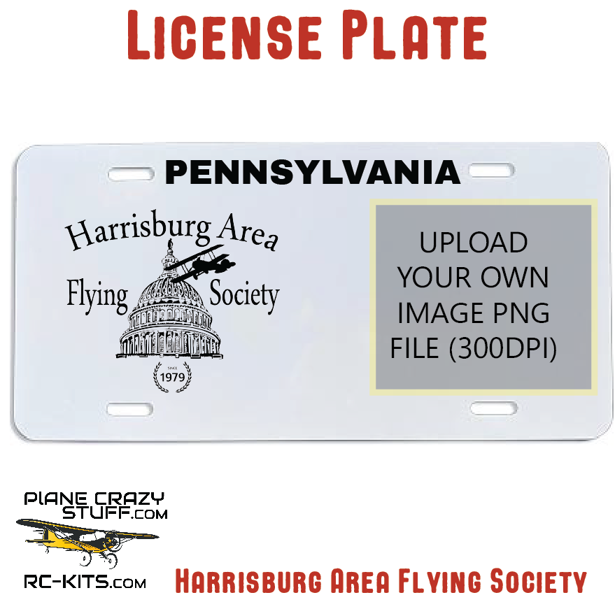 Harrisburg Area Flying Society License Plate - We make flying fun!!!