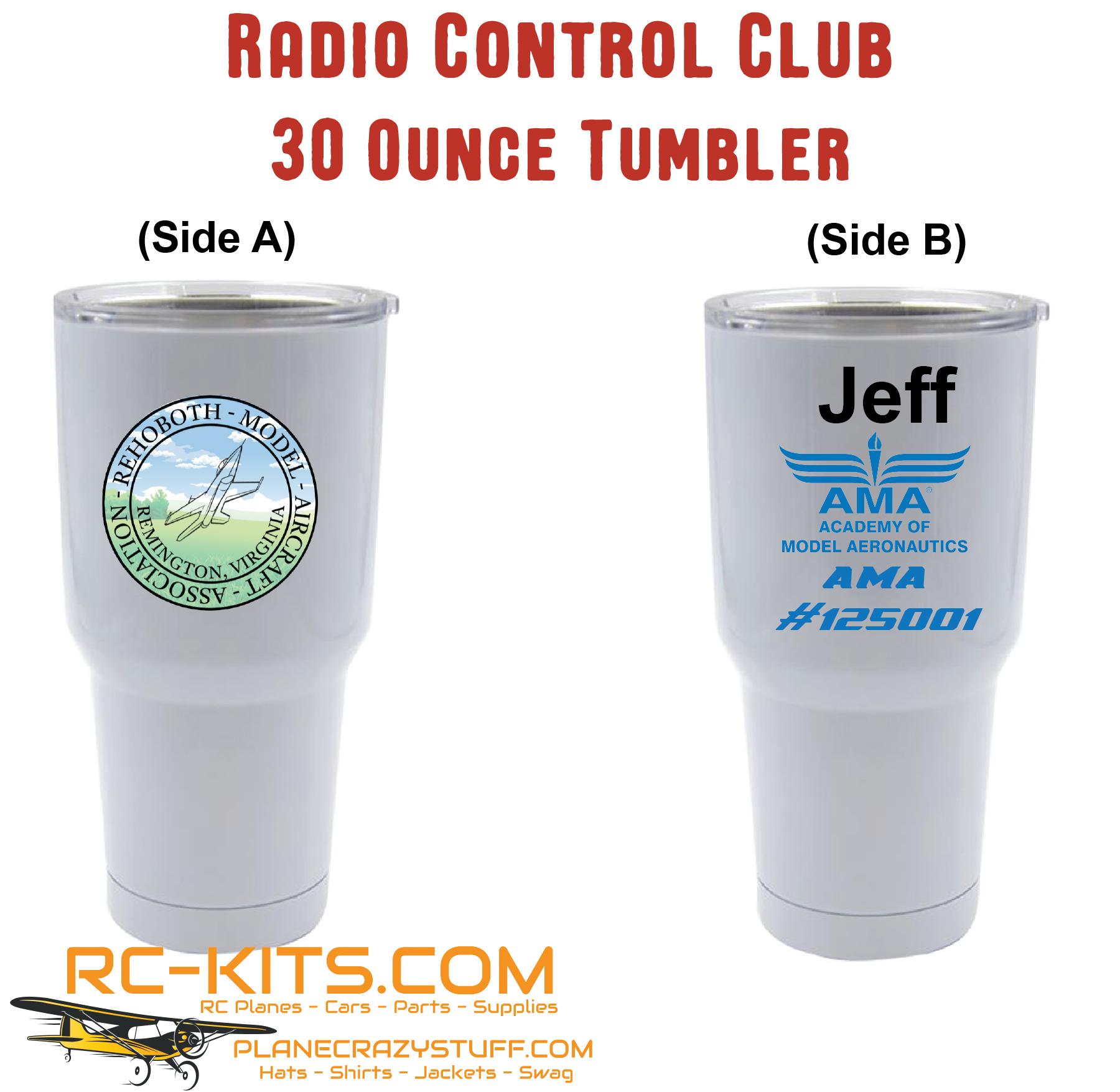 Rehoboth Model Aircraft Association 30oz Tumbler - We make flying fun!!!